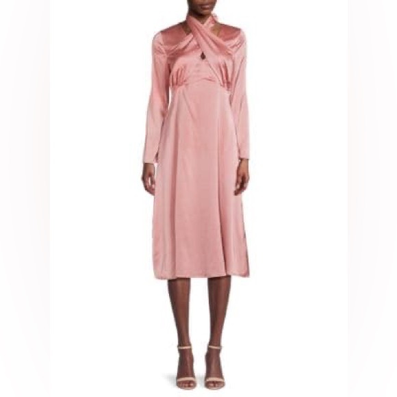 Area Stars | Dresses | Nwt Area Stars Halterneck Satin Midi Dress ...